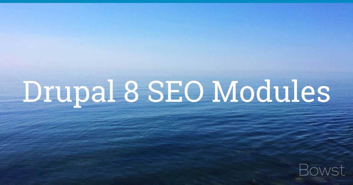 Drupal 8 SEO Modules - Bowst Application Design & Development