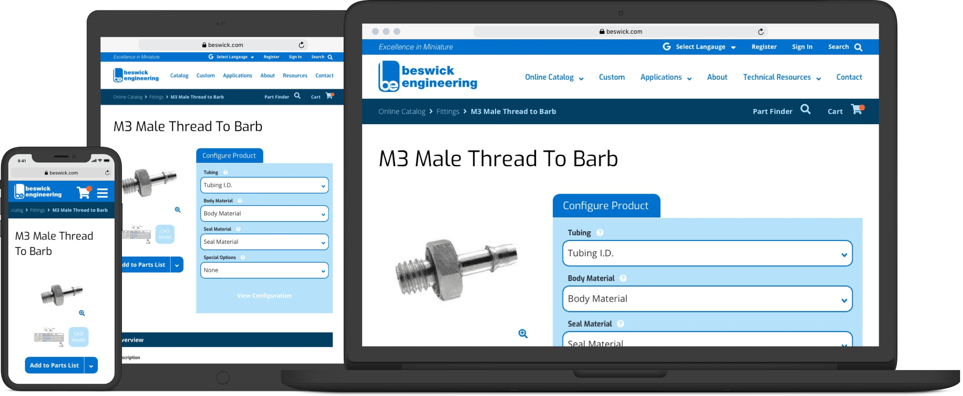Beswick Engineering E-Commerce - Bowst Application Design & Development
